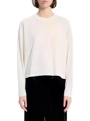 ANN DEMEULEMEESTER Graphic Print Long Sleeve T-shirt - Neutrals