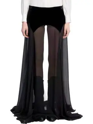 ANN DEMEULEMEESTER Ann Demeulemeester Silk Chiffon Maxi Skirt