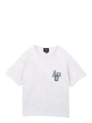 A.p.c. A.P.C. Logo Embroidered T-Shirt Grey