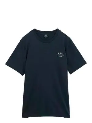 A.p.c. Logo-embroidered T-shirt Blue