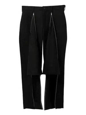 Comme Des Garçons Contrast Zip Trousers - Black