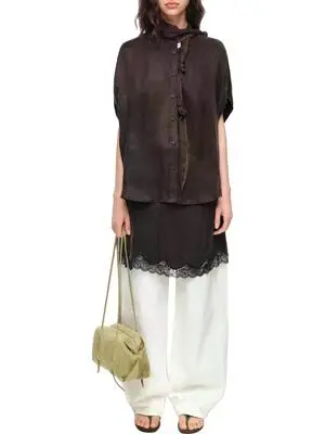Bimba Y Lola Washed Cape Shirt - Grey