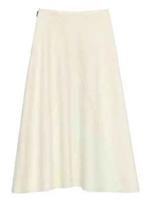 Bimba Y Lola BIMBA Y LOLA Double-Sided Wool Blend A-Line Skirt Neutrals