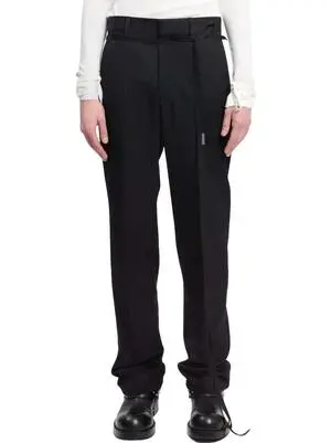 ANN DEMEULEMEESTER Worsted Wool Gabardine Trousers - Black
