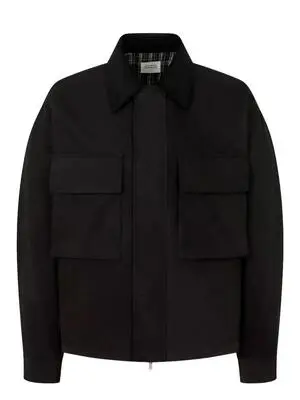 STUDIO TOMBOY Corduroy-collar Shirt Jacket - Black