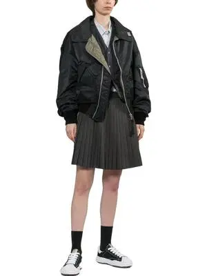 Mihara Yasuhiro Layered Flight Jacket - Black