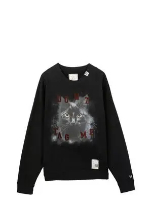 Mihara Yasuhiro Cat-print Sweatshirt - Black