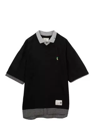 Mihara Yasuhiro Layered-design V-neck T-shirt - Black