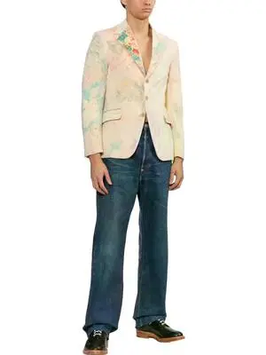 Junya Watanabe Floral-print Blazer - Neutrals