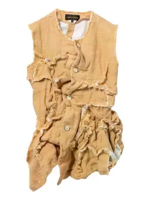 COMME DES GARÇONS Comme Des Garçons Ruffled Frayed-Edge Sleeveless Jacket