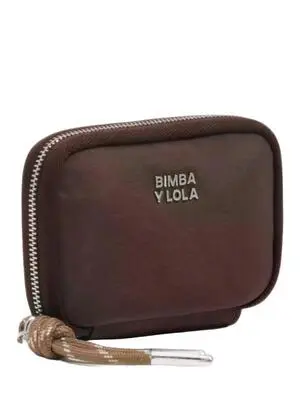 Bimba Y Lola Small Nylon Purse With Cord Detail - Brown