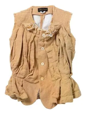 Comme Des Garçons Pleated Vest - Neutrals