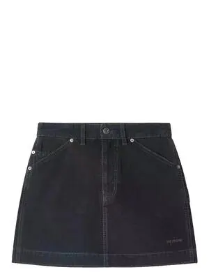We11Done Logo Patch Mini Skirt - Black
