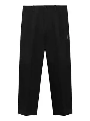 SEQUEL Logo-print Tapered Trousers - Black