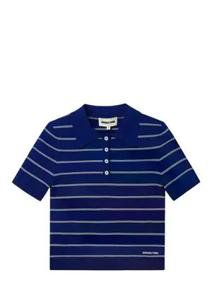 SHUSHU/TONG Striped Polo Shirt