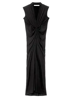 ALLSAINTS Dariya V-neck Wool-blend Maxi Dress - Black