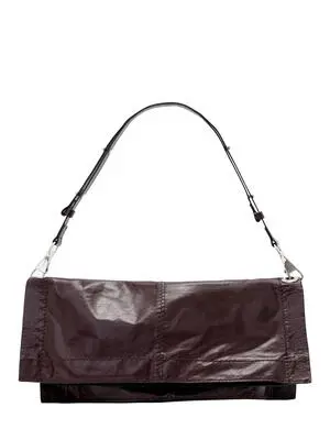 ALLSAINTS Lutece Fold Leather Shoulder Bag - Red