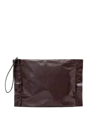 ALLSAINTS Lutece Leather Pouch - Red