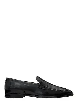 ALLSAINTS Jules Hand-stitched Leather Loafers - Black