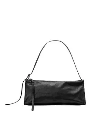 ALLSAINTS Textured Leather Shoulder Bag - Black