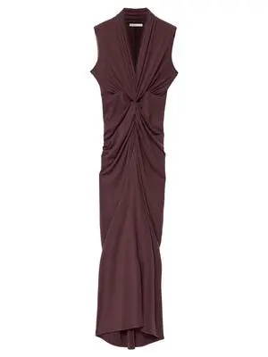 ALLSAINTS Dariya Draped Jersey Maxi Dress - Red