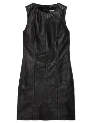 ALLSAINTS Vee Leather Mini Dress - Black
