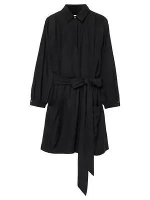 ALLSAINTS AllSaints Noora Silk-Viscose Mini Dress Black