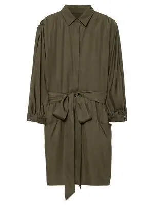 ALLSAINTS Noora Silk-viscose Mini Dress - Khaki