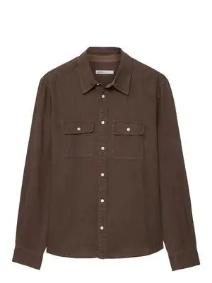 ALLSAINTS Bond Regular-fit Tencel Shirt - Brown