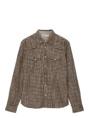 ALLSAINTS Court Regular-fit Double-faced Shirt Brown