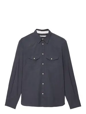 ALLSAINTS Kenil Regular-fit Cotton-poplin Shirt - Blue