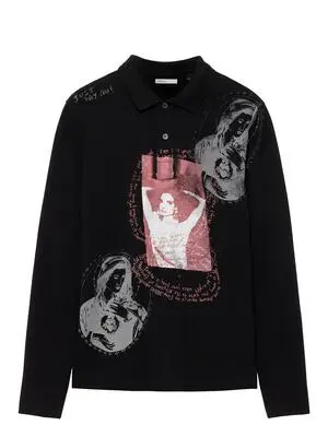 ALLSAINTS Dreams Long-sleeve Polo Shirt - Black