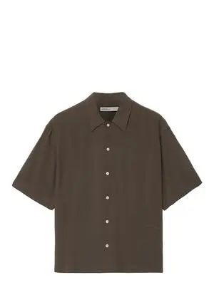 ALLSAINTS Archer Oversized Viscose Shirt - Olive