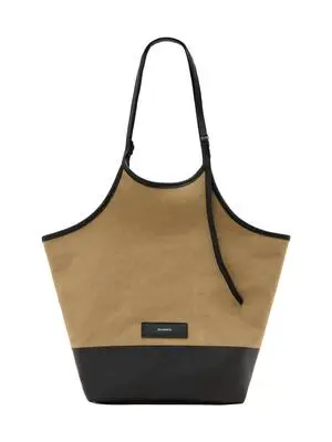 ALLSAINTS Siloh Canvas Magazine Tote Bag - Brown
