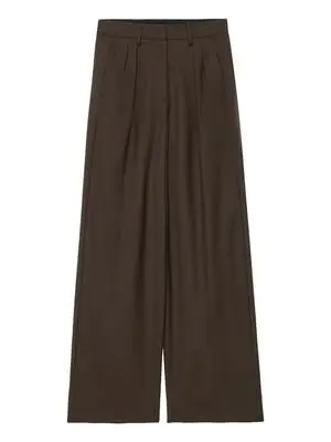 ALLSAINTS AllSaints Laura Double-Pleat Relaxed Wool-Blend Pants