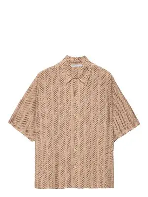 ALLSAINTS Quasar Oversized Polka-dot Shirt - Camel/red