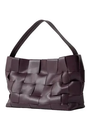 ST. AGNI Woven Large Tote - Plum