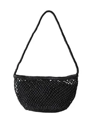 ST. AGNI St Agni Mesh Crescent Bag Black