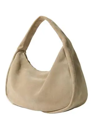 ST. AGNI Suede Large Bon Bon Bag - Rock
