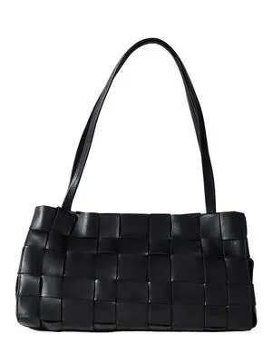 ST. AGNI Slim Woven Tote Bag - Black