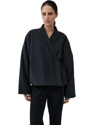 ST. AGNI St Agni Pillow Wool Wrap Jacket Dark Graphite