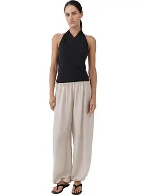 ST. AGNI St Agni Silk Adjustable Balloon Pants Soft Ash