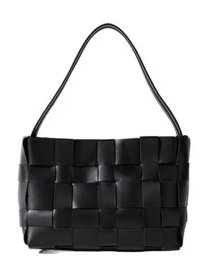 ST. AGNI Woven Mini Tote - Black