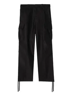 Burberry Cotton Sateen Cargo Trousers - Black