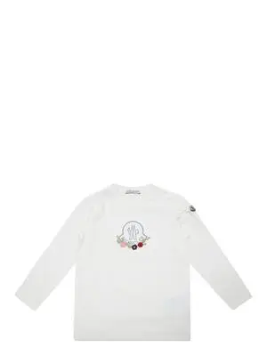 Moncler MONCLER Embroidered Logo Cotton T-Shirt Bianco