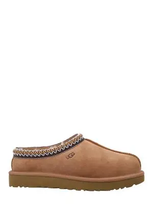 UGG UGG Tasman II Suede Shearling Lined Mule Slipper With Recycled Braid Trim Chesnut
