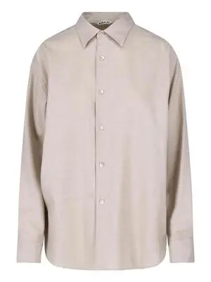 AURALEE AURALEE Long Sleeve Button Front Shirt