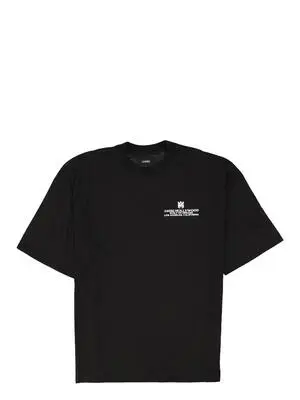 Amiri Ample Cotton Jersey T-shirt, Made In Italy - Black