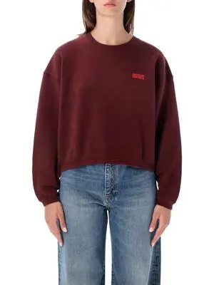 American Vintage AMERICAN VINTAGE Crewneck Sweatshirt With Printed Logo Viola