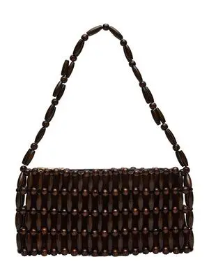 Steve Madden Bexa Beaded Shoulder Bag - Chocolate